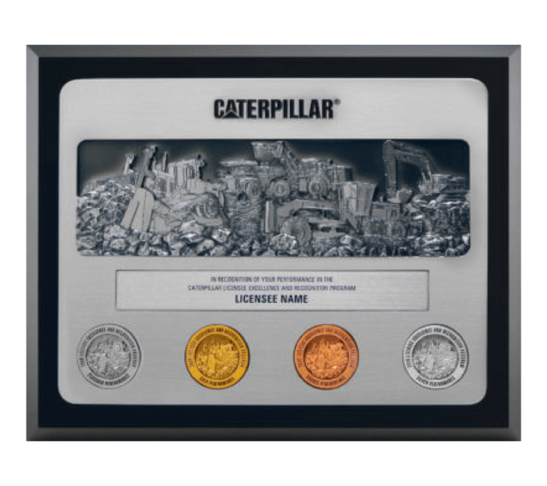 Caterpillar Licensee Excellence and Recognition Program Plaque