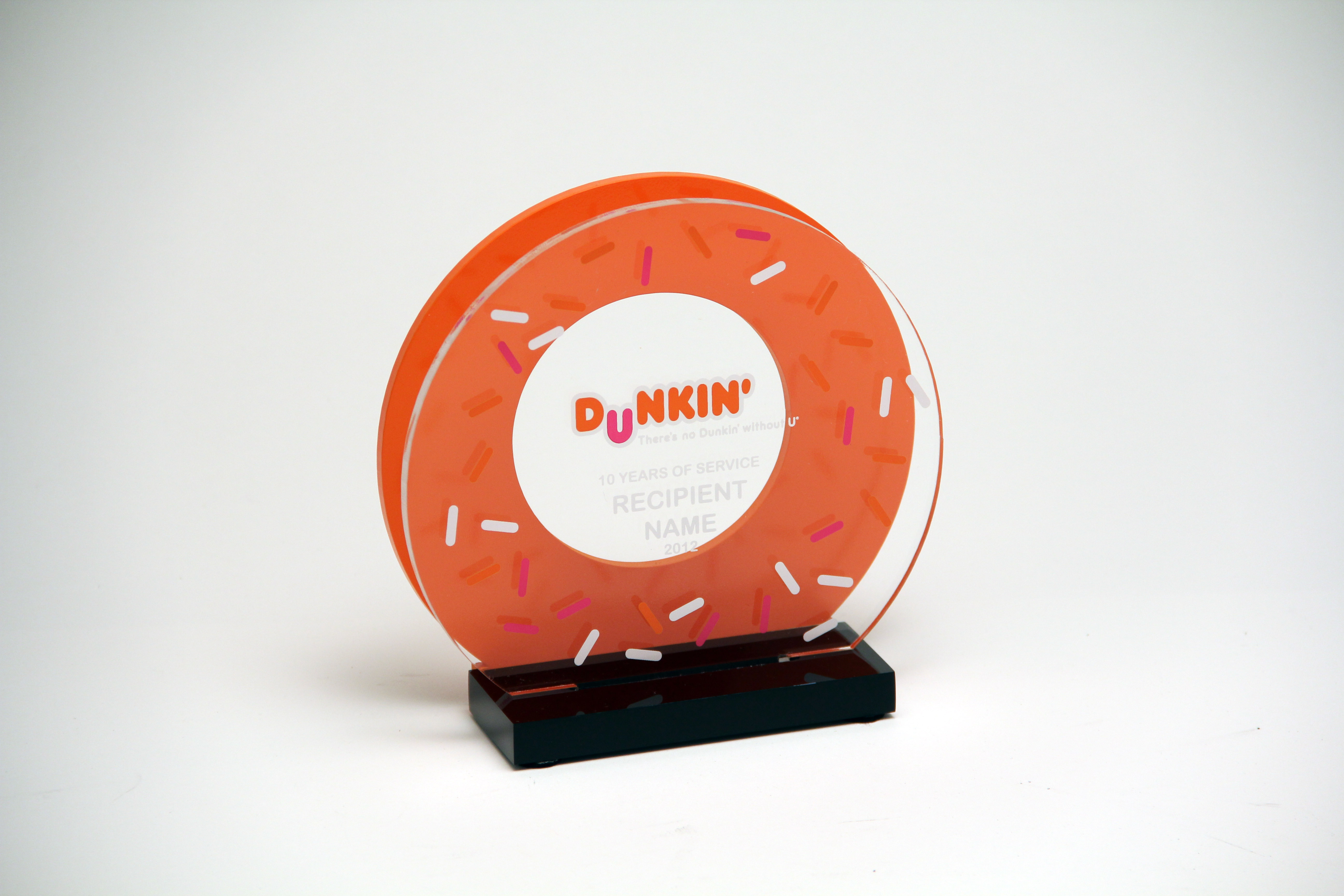 Dunkin' Donuts Service Award | Bruce Fox | Custom Acrylic Awards