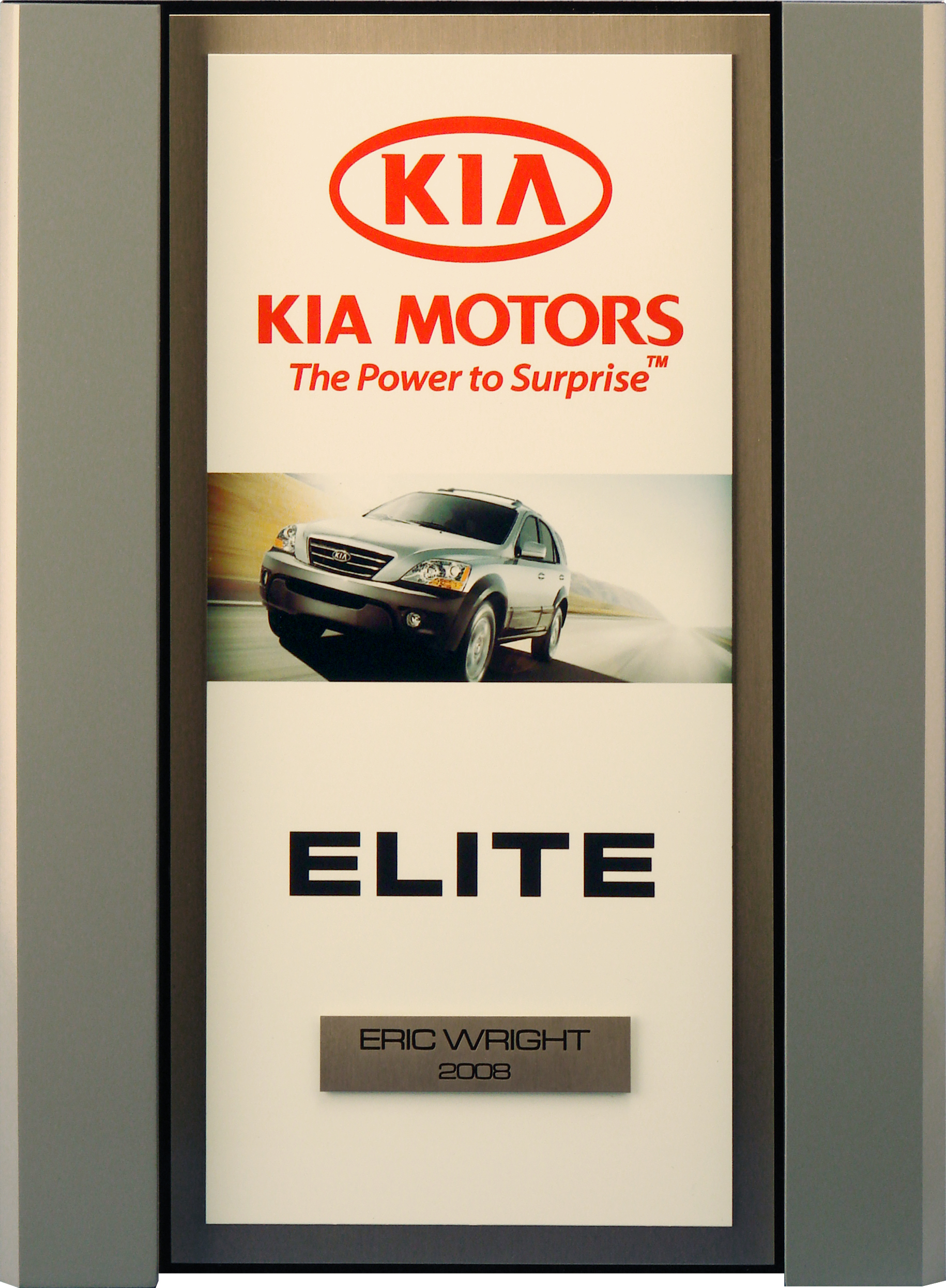 Kia Elite Sales Award Plaque | Bruce Fox | Custom Sales Award Plaques