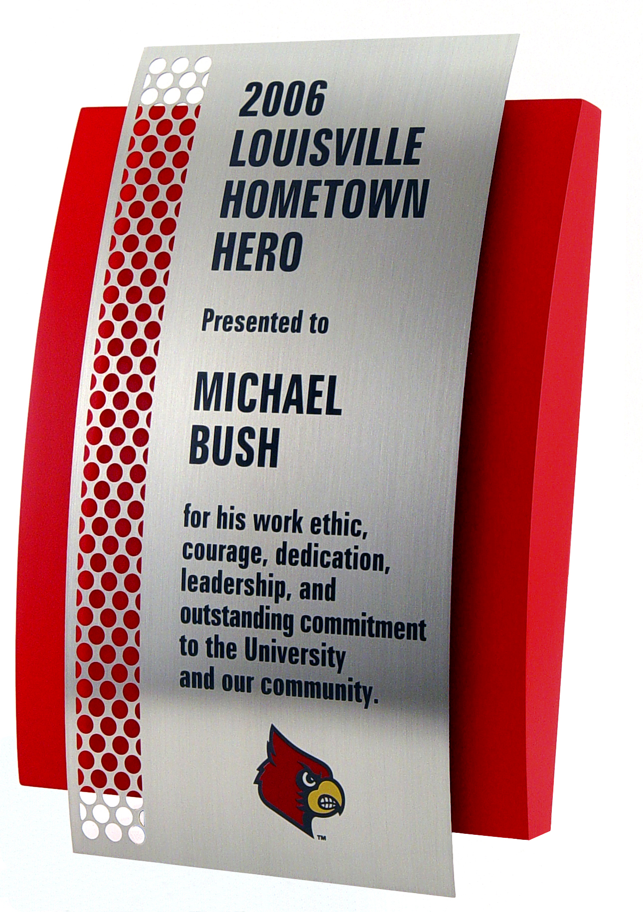 University of Louisville Hometown Hero Plaque | Bruce Fox